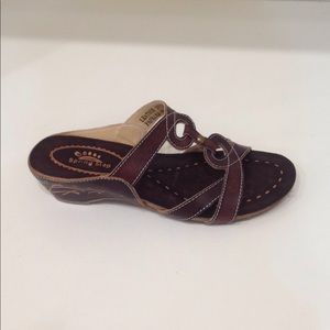 Spring Step | Shoes | Springstep Brown Tooled Leather Slide Style ...